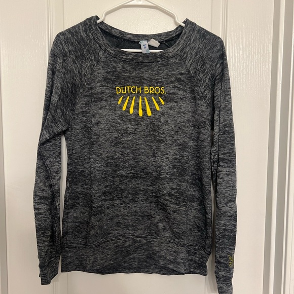 Dutch Bros | Sweaters | Dutch Bros Gray And Yellow Crew Neck Sweater ...